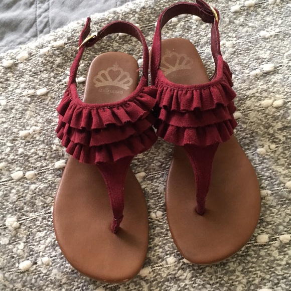 Shoes | Suede Ruffle Sandal 8 | Poshmark